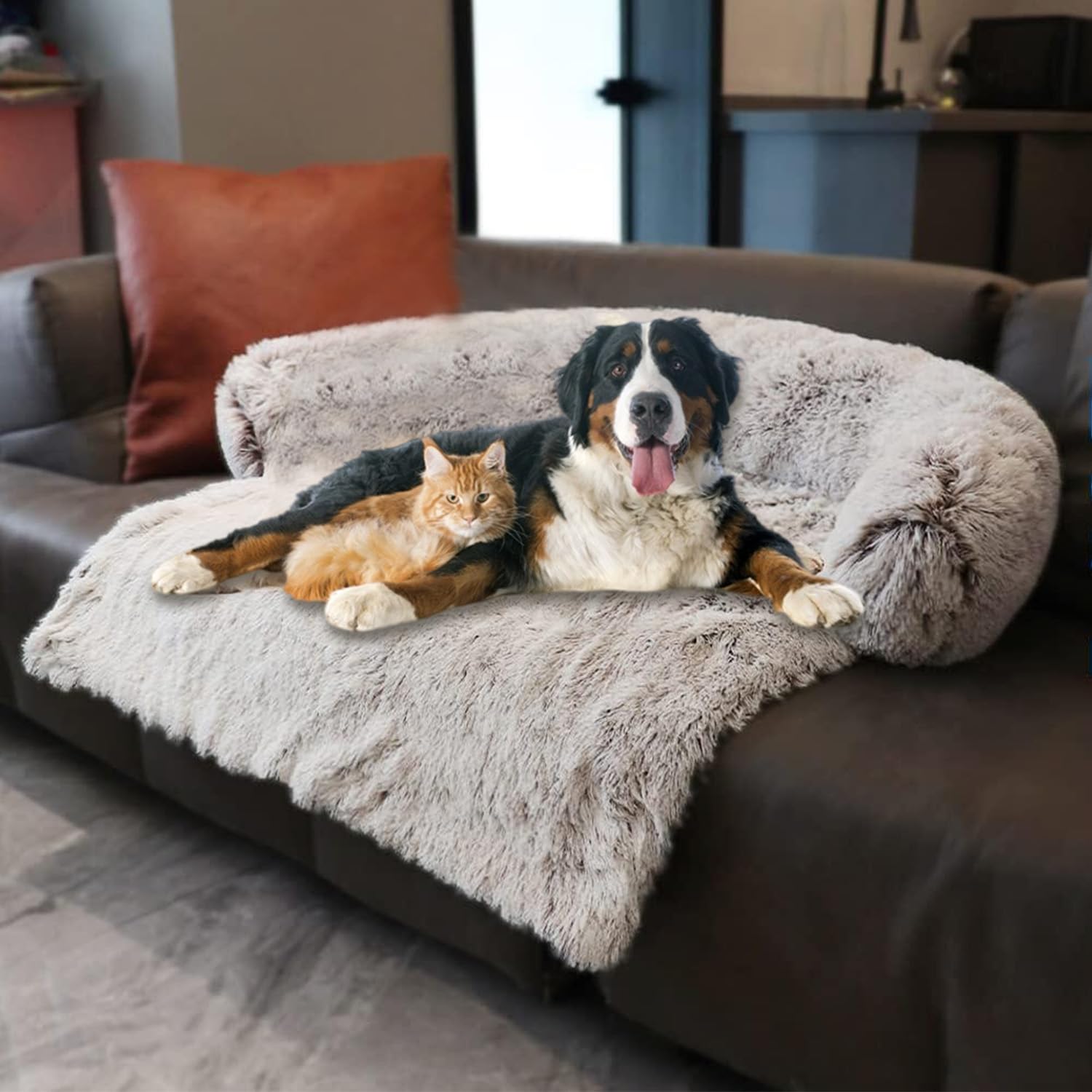 Dogs/Cats Bed Mats, Couch Cover for Dogs, Sofa Style Luxurious Mat for ...