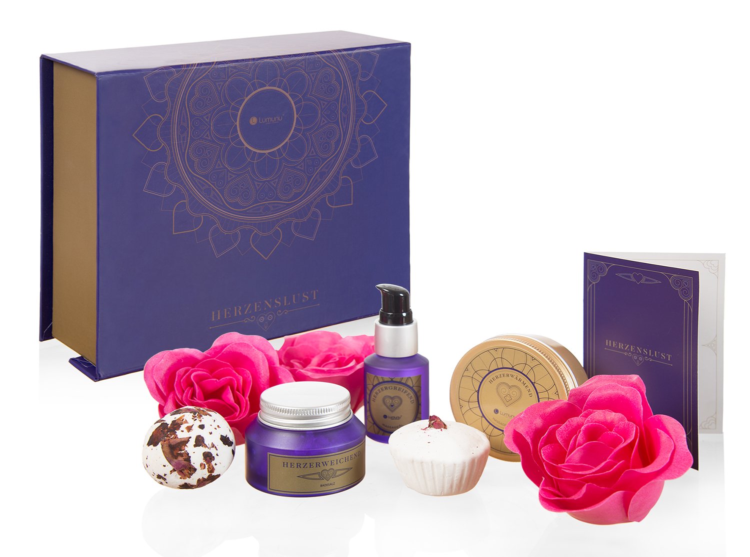 Product - Deluxe Gift Set 8-part Wellness/Bathing Set with caring ...