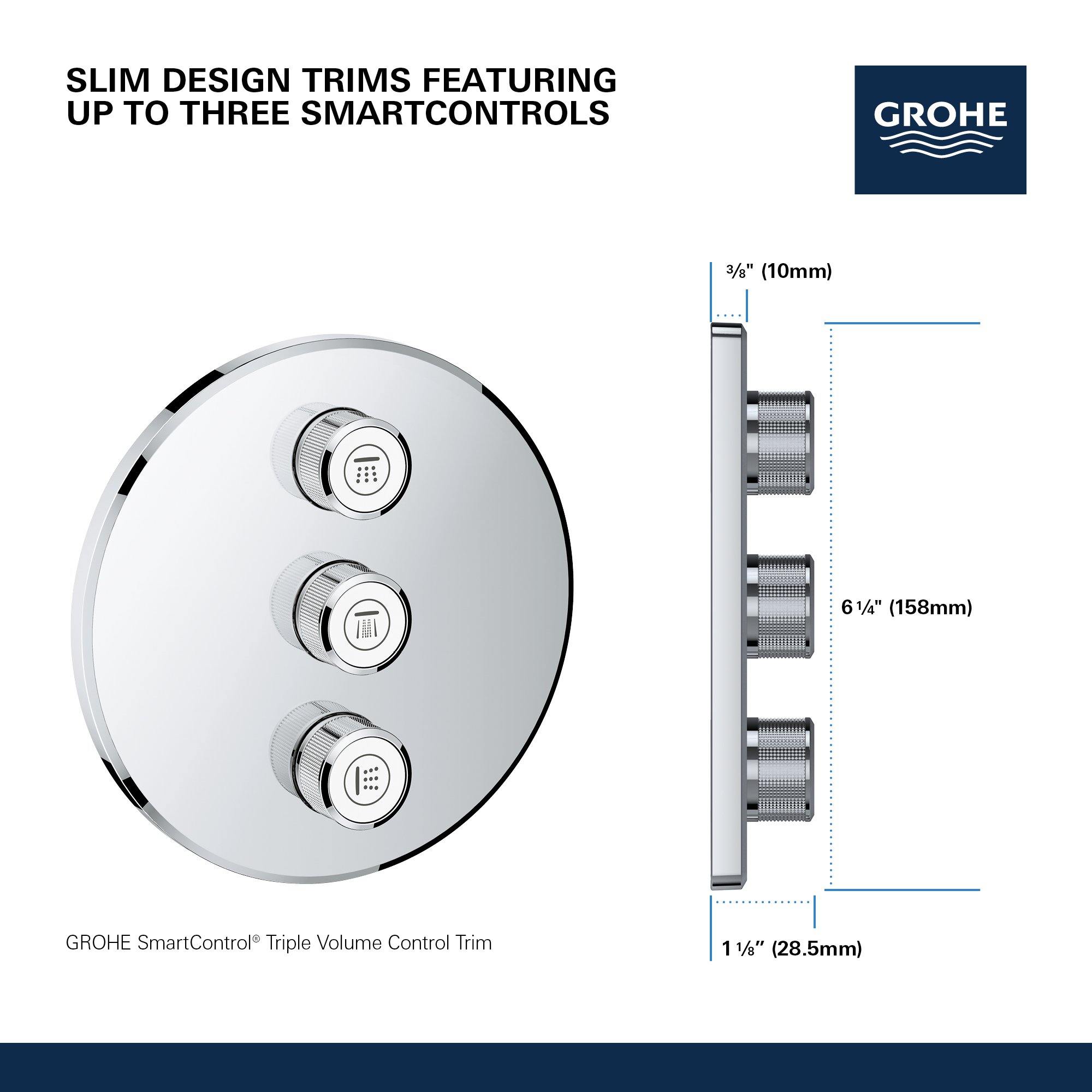 Mua 29122000 Grohtherm Smartcontrol Triple Volume Control Trim in ...
