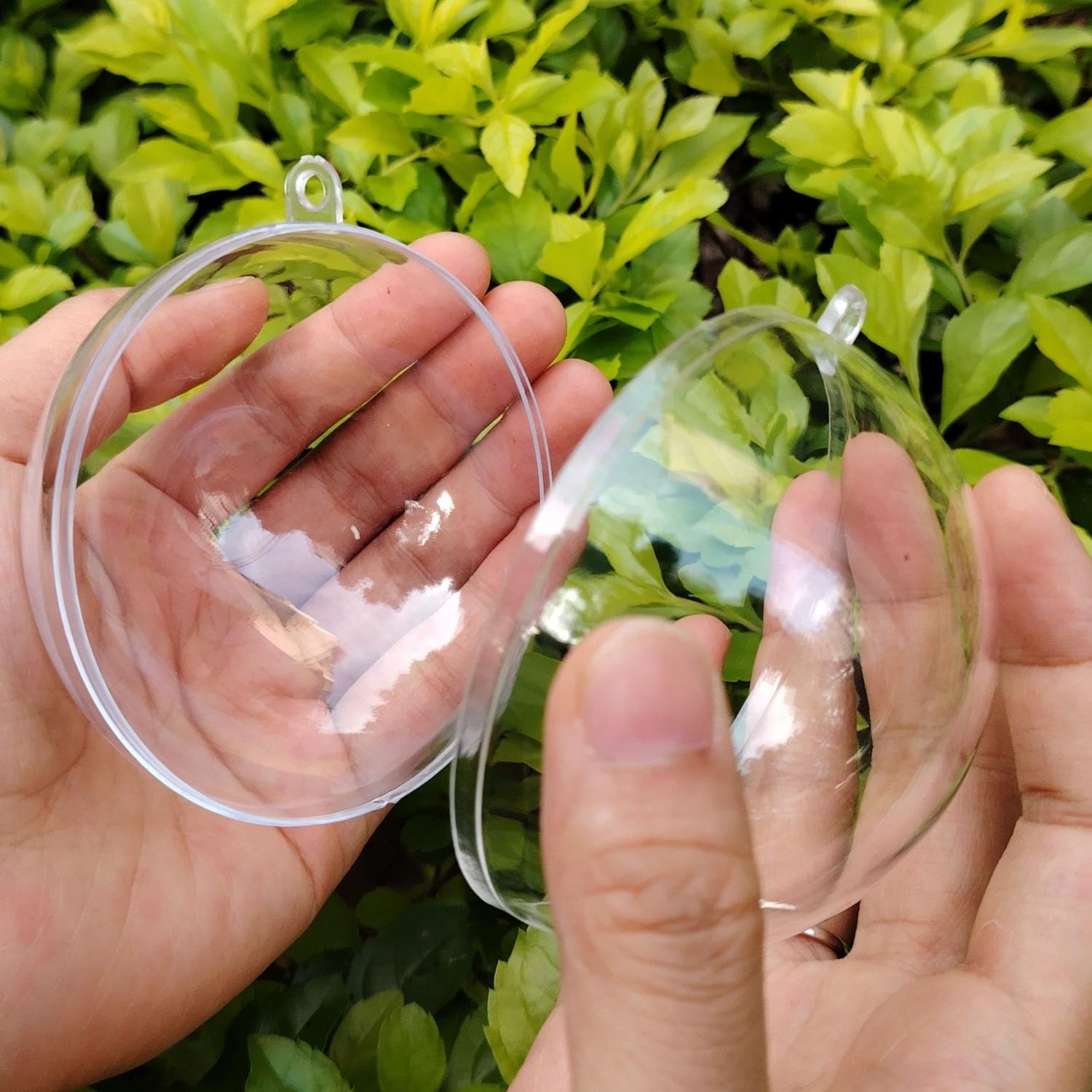 Luxdesc Bulk 30Pcs Clear Plastic Fillable Baubles Ornament Ball 3.15 ...