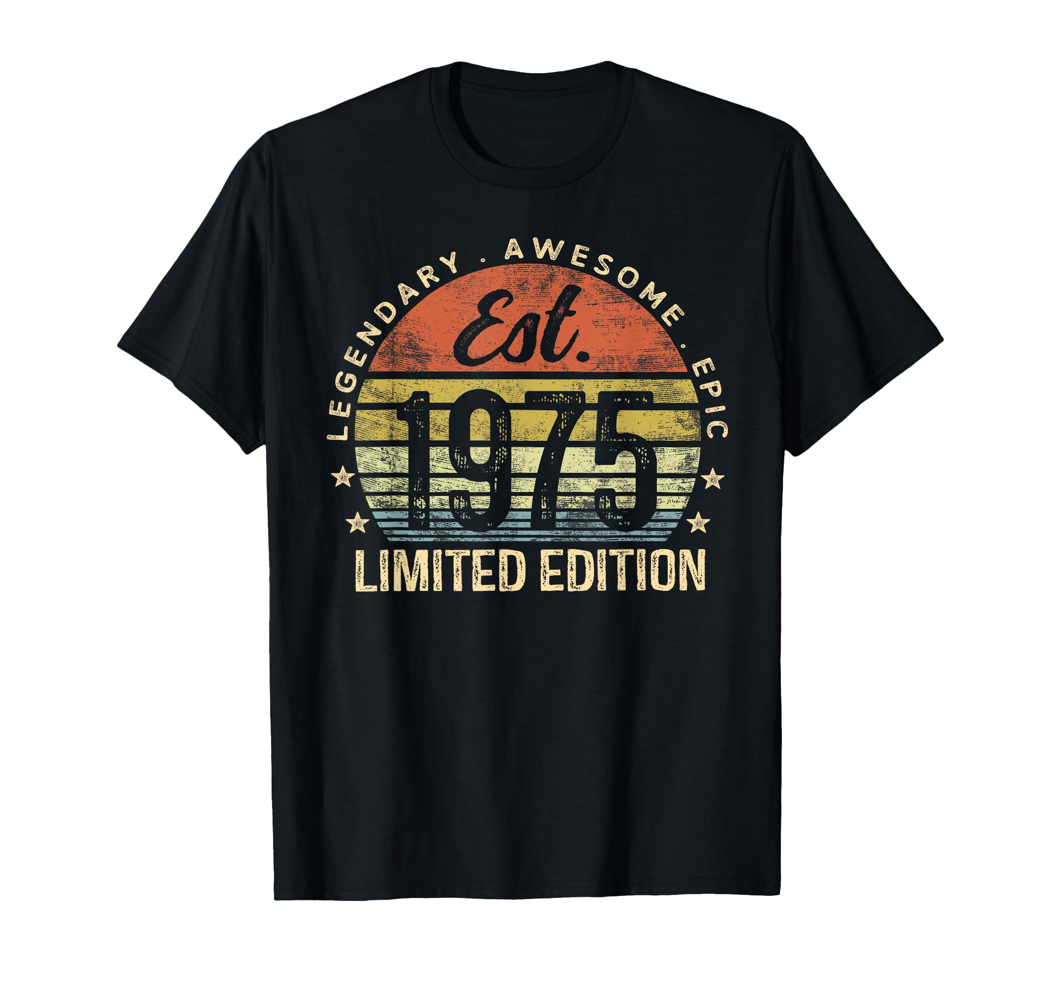 Est 1975 Limited Edition 50th Birthday Vintage 50 Year Old T-Shirt S ...