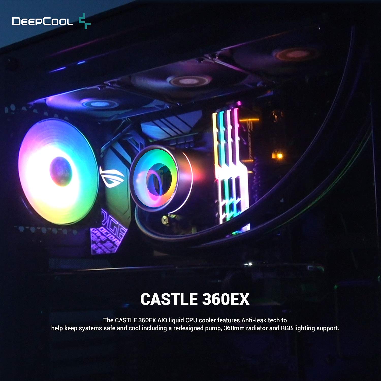 Mua DeepCool Castle 360EX Liquid Cooler 360mm Dual-Chamber Pump 2550RPM ...