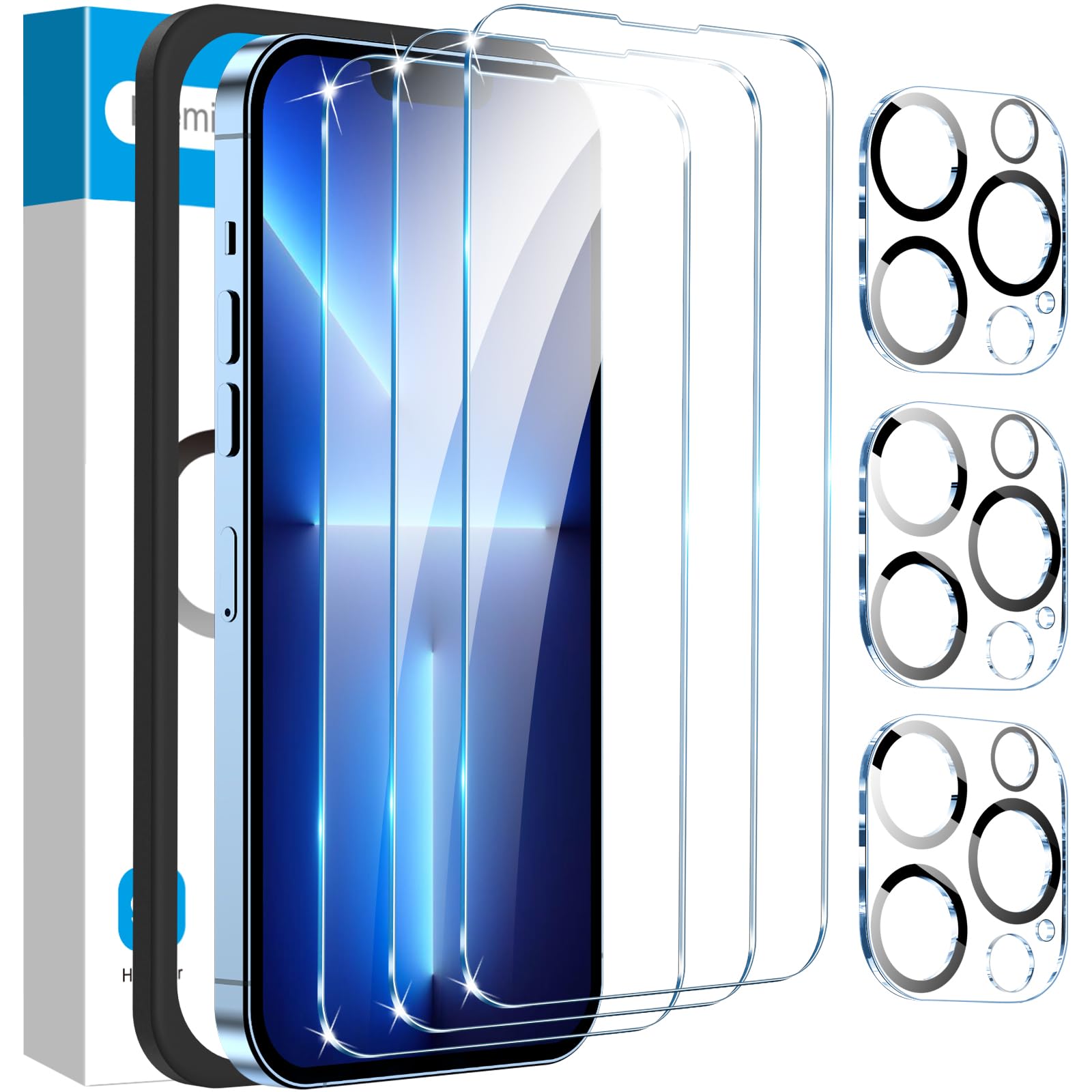 Fotbor for [3+3 Pack] iPhone 13 Pro Max Screen Protector with Camera ...