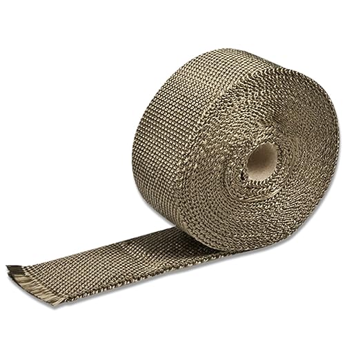 DNA MOTORING 2" x 10 Meter Titanium Exhaust Heat Wrap, Exhaust Tape ...