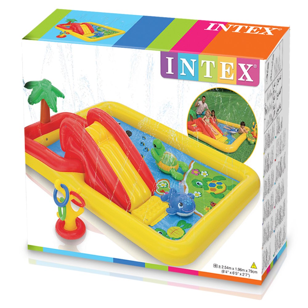 Intex Ocean Inflatable Play Center, 100" X 77" X 31", for Ages 2+