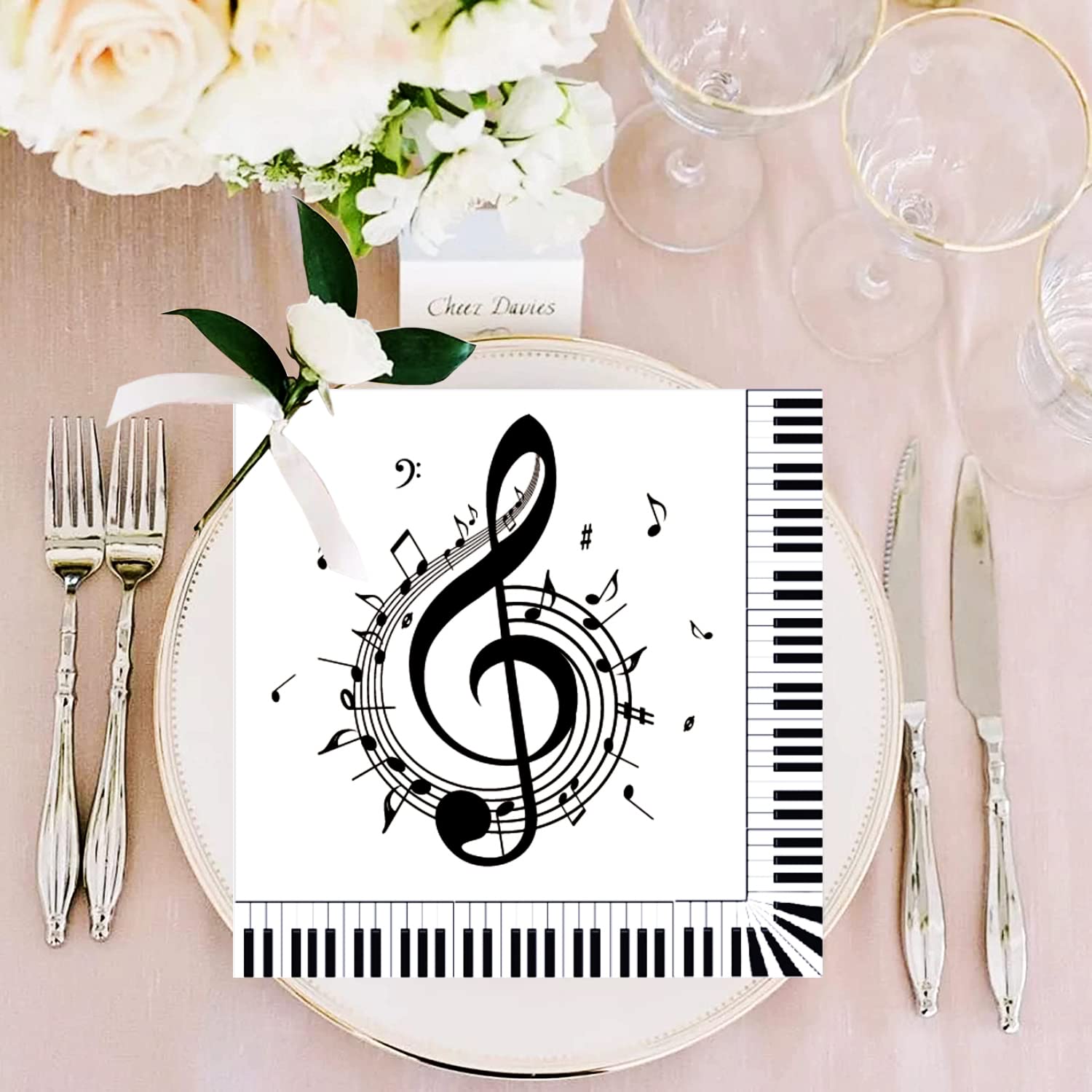 Mua 40Pcs Musical Notes Napkins Music Notes Party Supplie Disposable ...