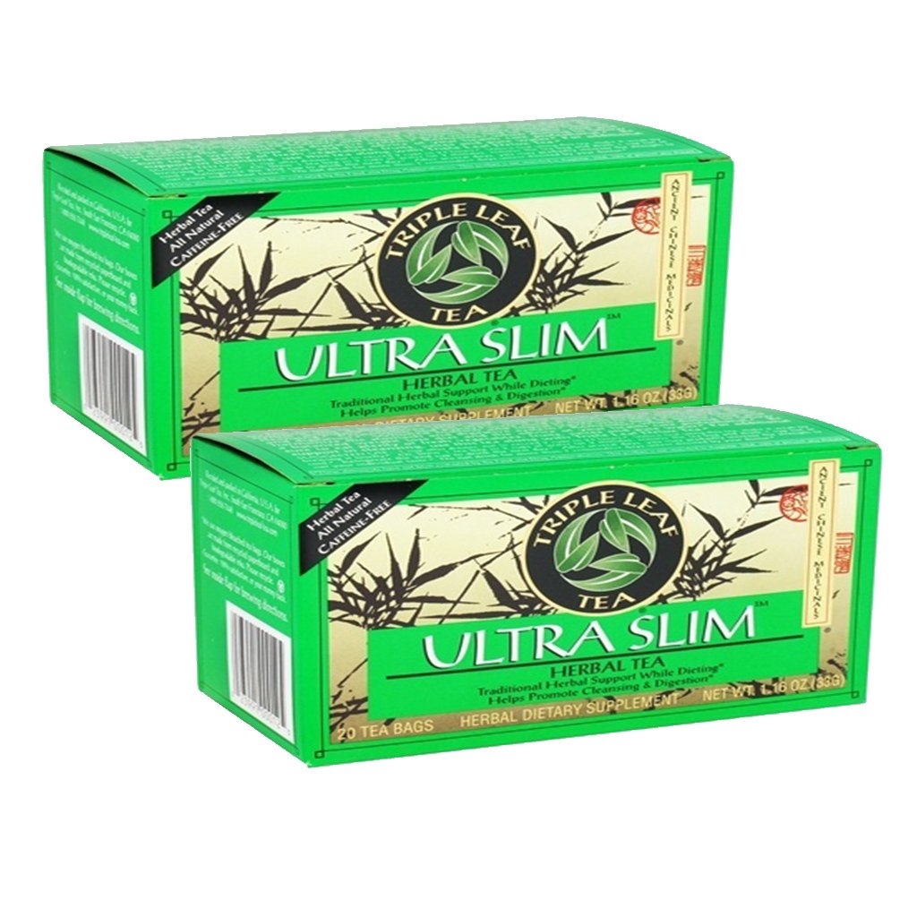 Amazon.com : Triple Leaf Tea Ultra Slim 20 Tea Bags : Grocery & Gourmet ...