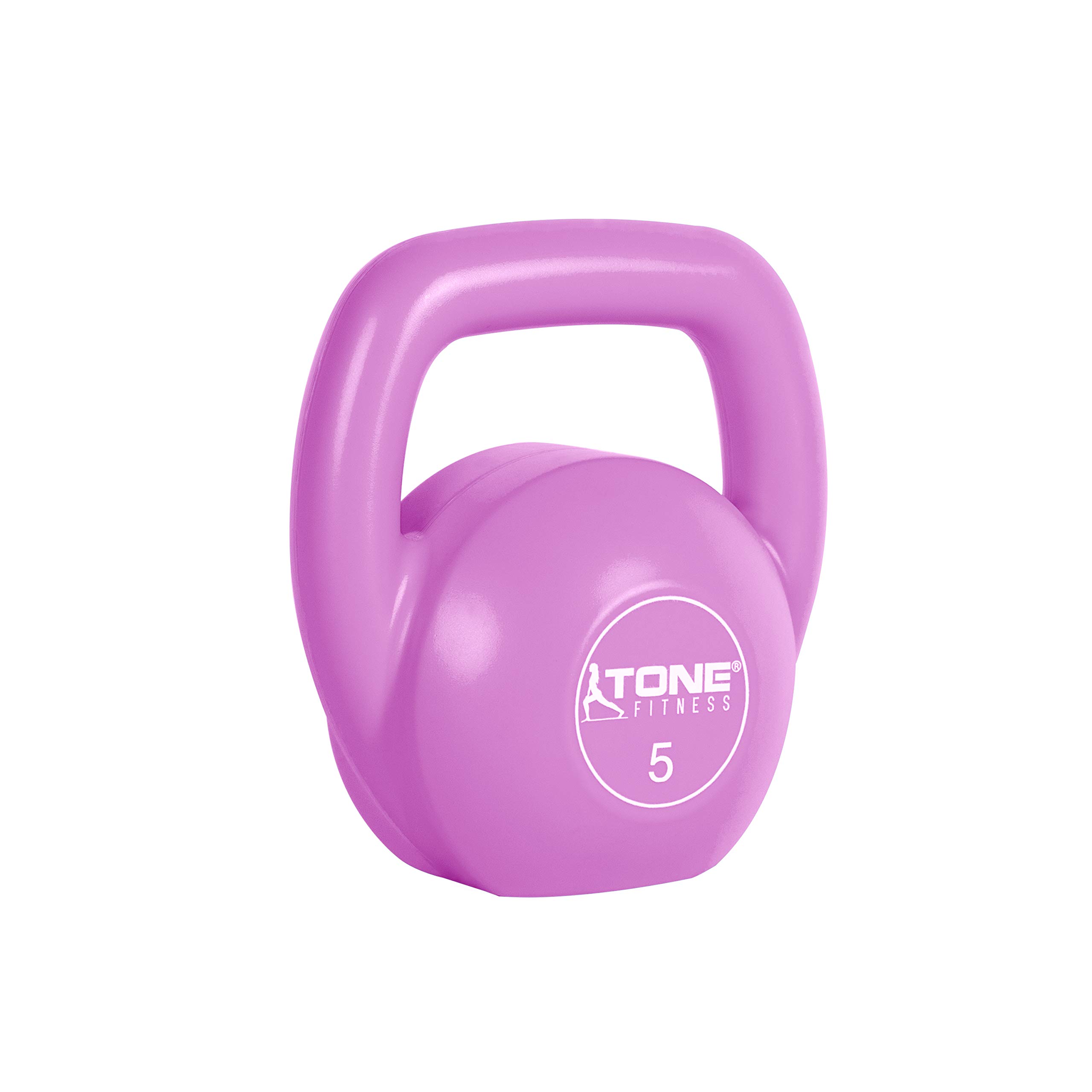 Tone Fitness Vinyl Coated Cement Filled Kettlebell Weights, Single ...