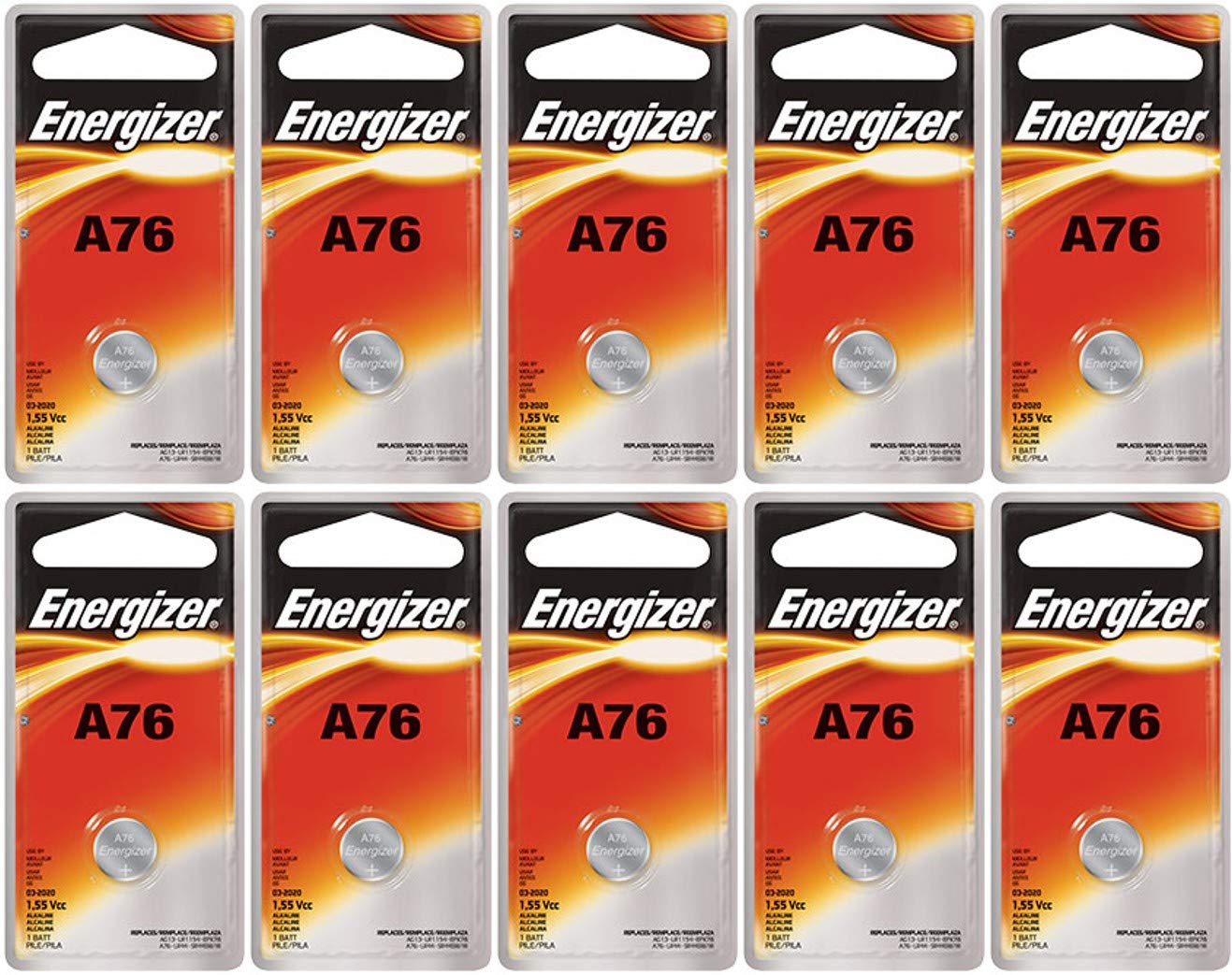 Strip of 10 Energizer A76 1.5v Alkaline Batteries: Amazon.in: Electronics