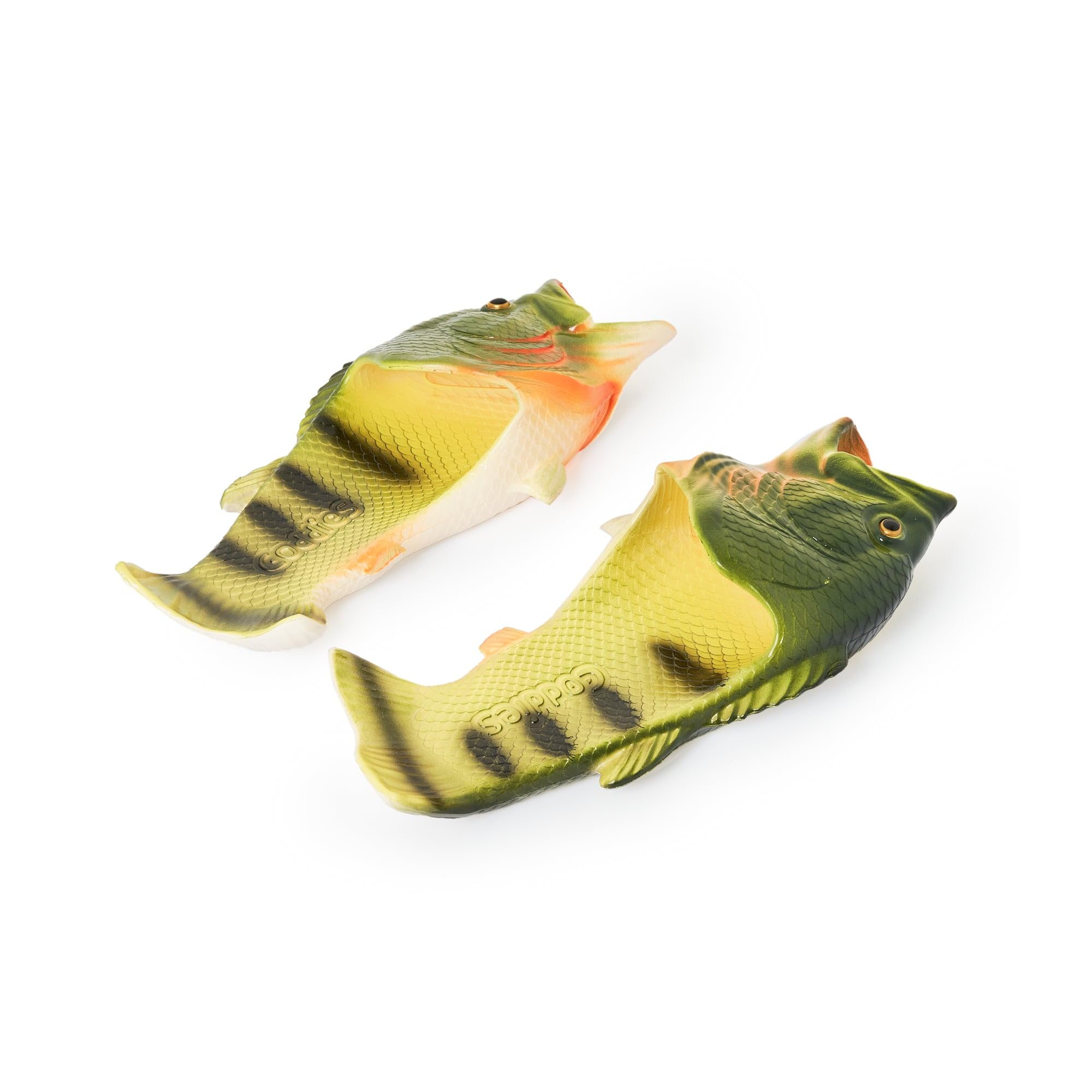 Coddies Fish Flip Flops | The Original Bass Fish Slippers (Green | 9-10 ...