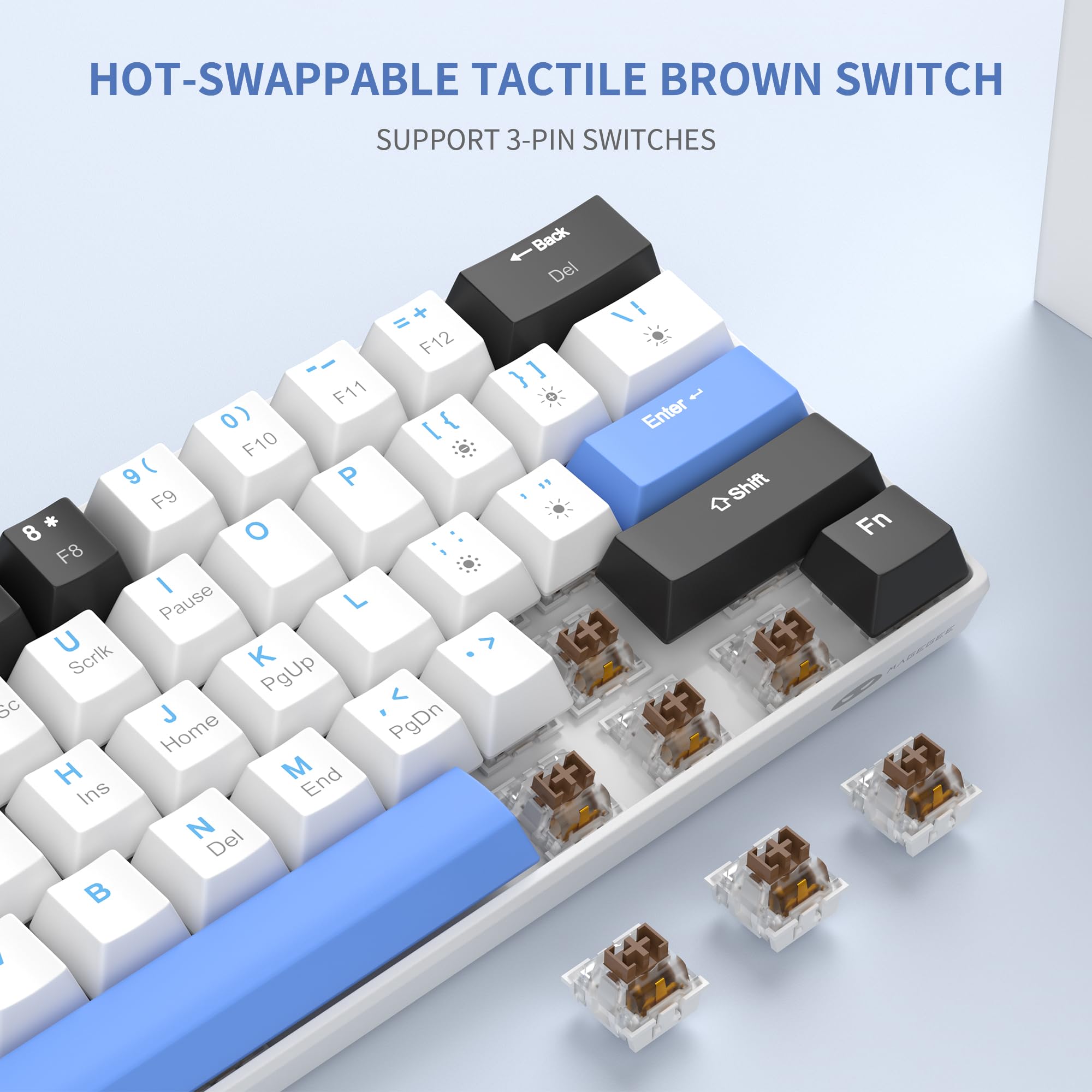 Mua MageGee 60% Mechanical Gaming Keyboard, STAR 61 Compact Blue LED ...