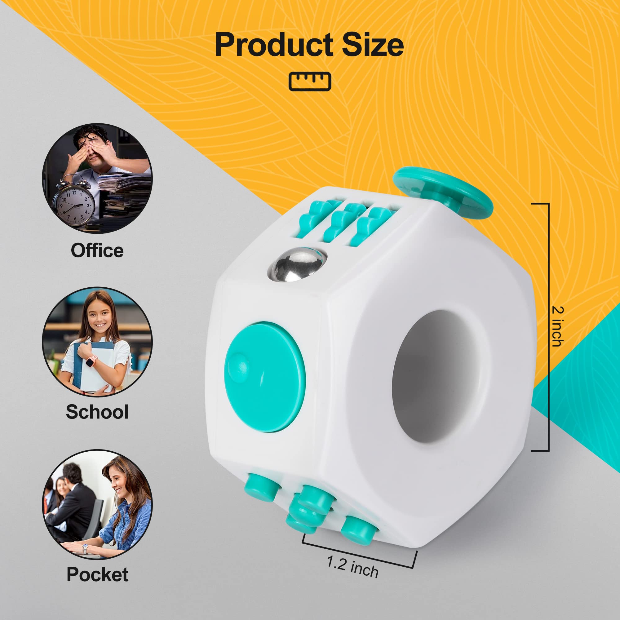 Mua Fidget Cube Stress Relief Toy – 6 Sided Infinity Cube Fidget Toy ...