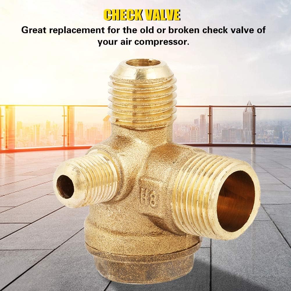 Thread Tube Connector – Male Air Compressor Check Valve,90 Degree Brass ...