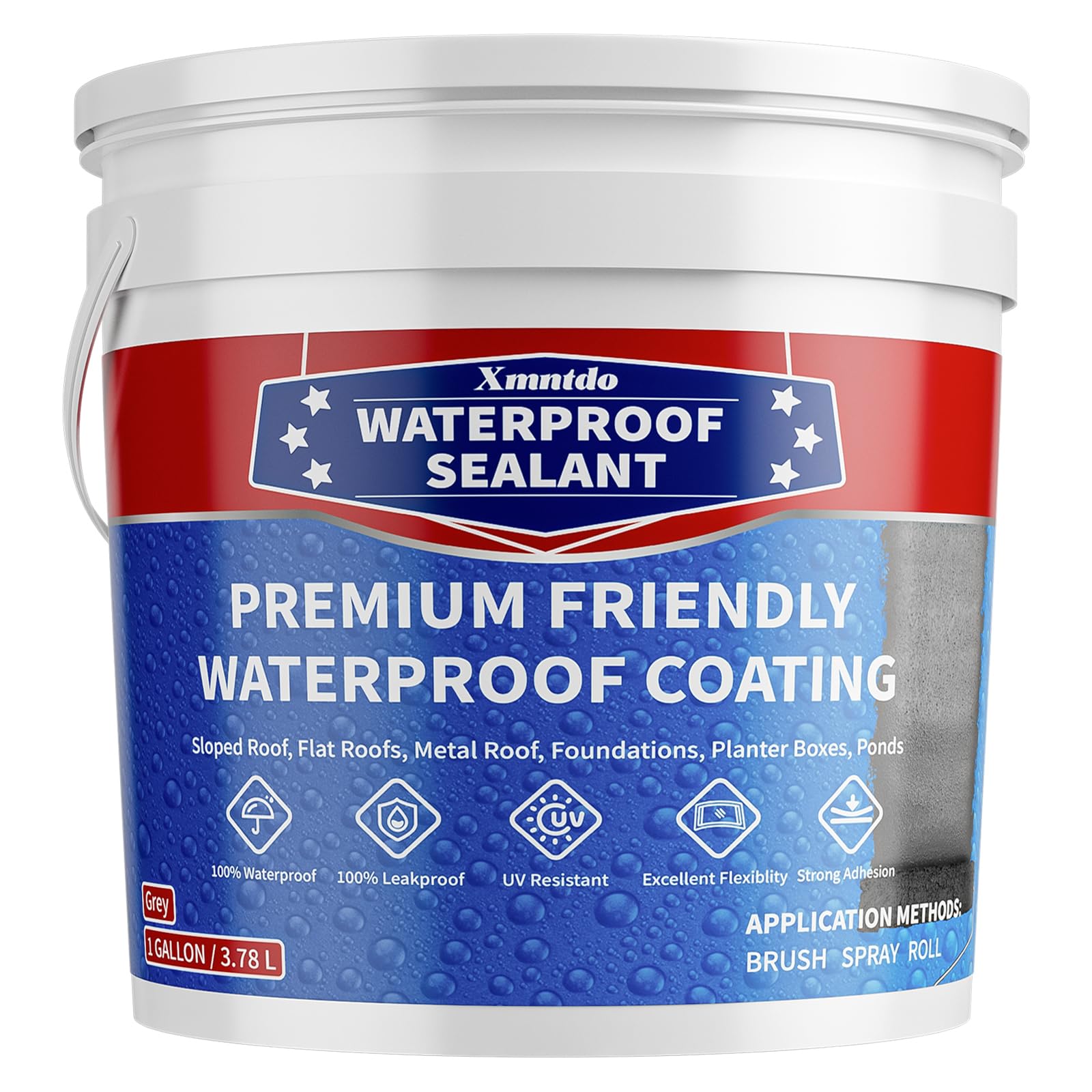 Xmntdo Polyurethane Waterproof Coating 1 Gallon for Indoor & Outdoor ...