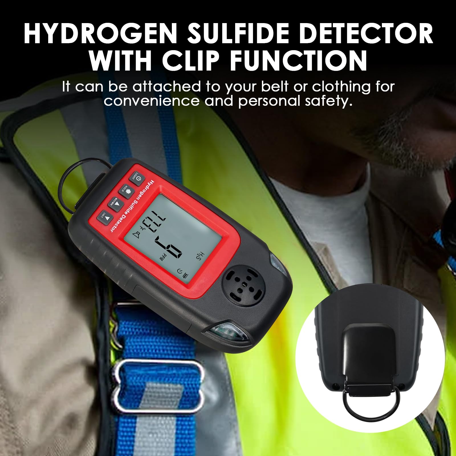 Mua H2S Monitor H2S Gas Detector Portable Hydrogen Sulfide Detector Gas ...