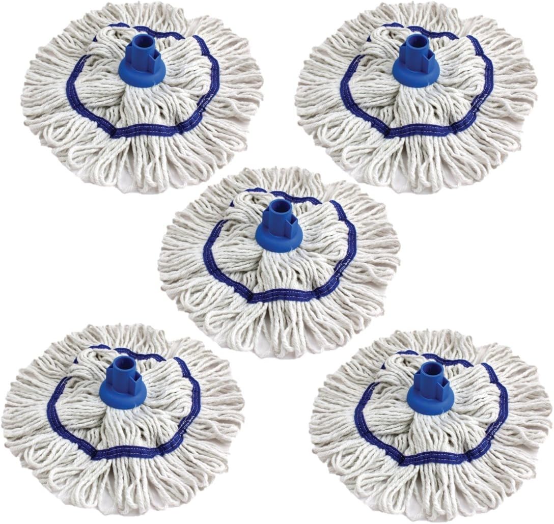 Colour Coded Mop Head Hygienic Cleaning Looped Pure Yarn Cotton Mop ...