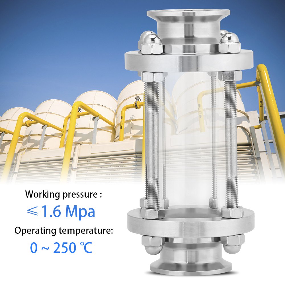In-Line Sight Glass,Stainless Steel 304 Flow Sanitary Sight Glass with ...