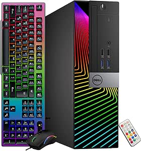 Amazon.com: Dell OptiPlex Desktop Customized RGB Lights Computer Intel ...