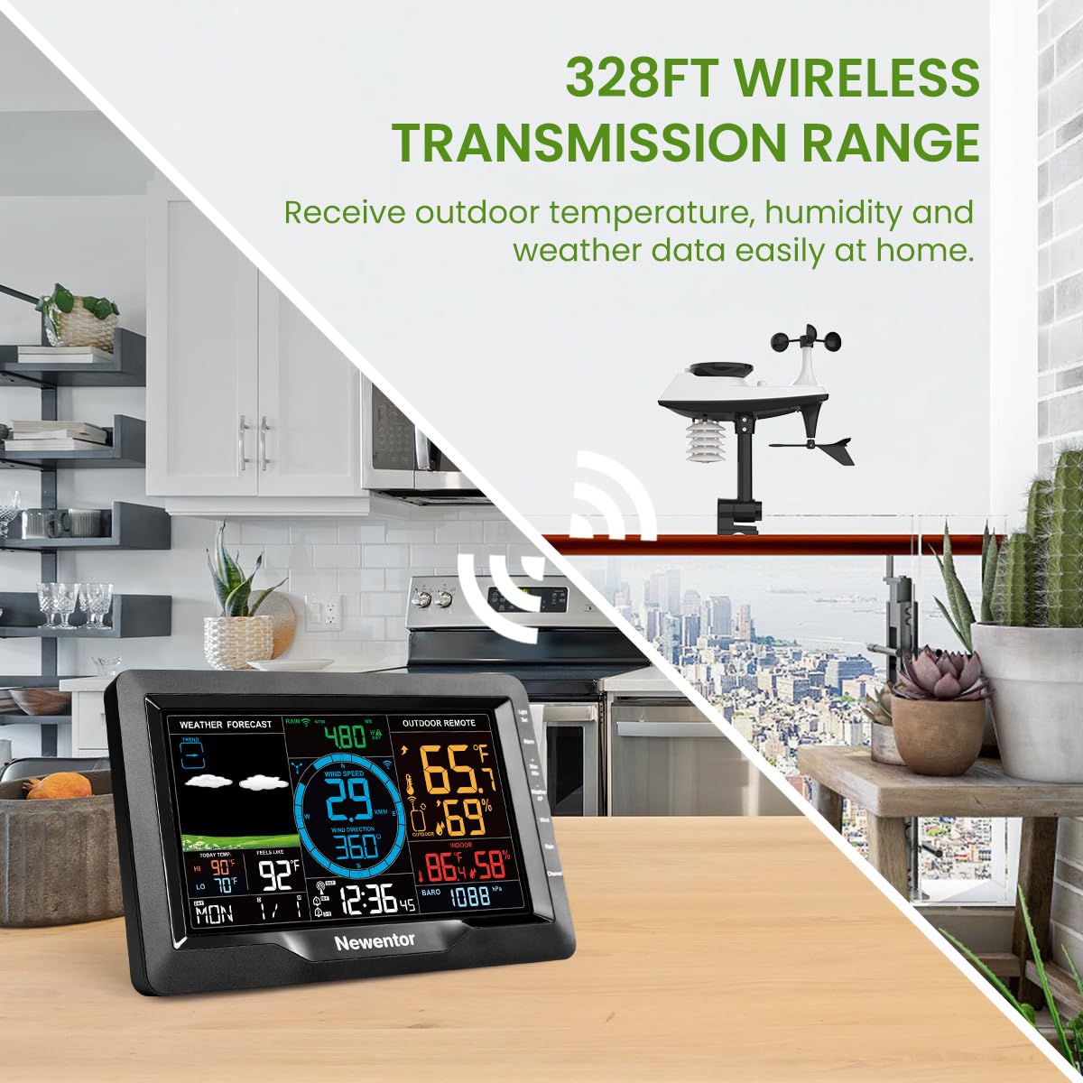 Mua Newentor Weather Station with Rain Gauge and Wind Speed, Weather ...