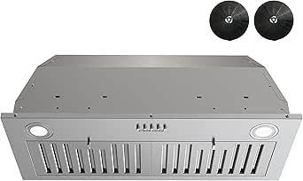 Amazon.com: FIREGAS Range Hood Insert 30 inch, Built-in/Insert Range Hood with 600 CFM, Ducted ...