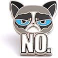 Amazon.com: Cat Enamel Pin Of Unsatisfied Kittie, Angry Cat Lapel Pin ...