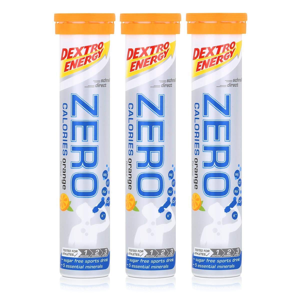 Dextro Energy Zero Calories Brausetabletten Orange flavour 80g (3er ...