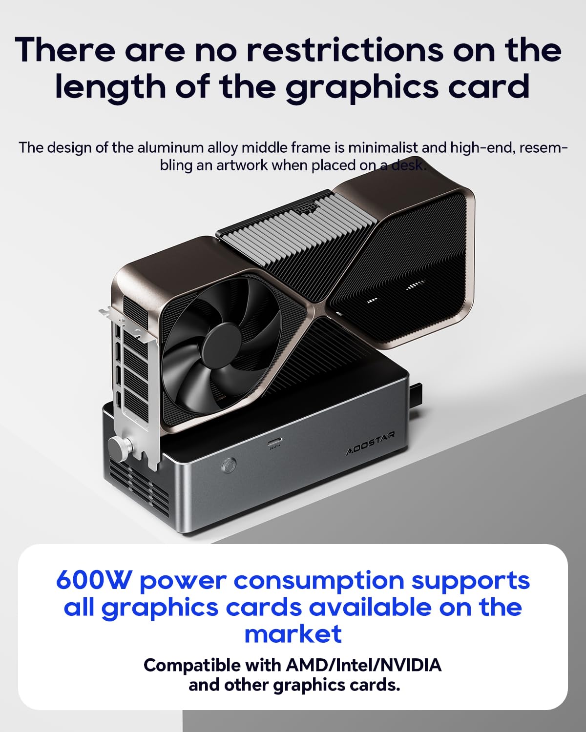 AOOSTAR AG01 EGPU Enclosure Dock,with Oculink Port, 800W Power Supply ...