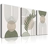 Amazon.com: Sage Green Wall Posters & Prints, Green Boho Wall Art Set of 3, Minimalist Framed ...