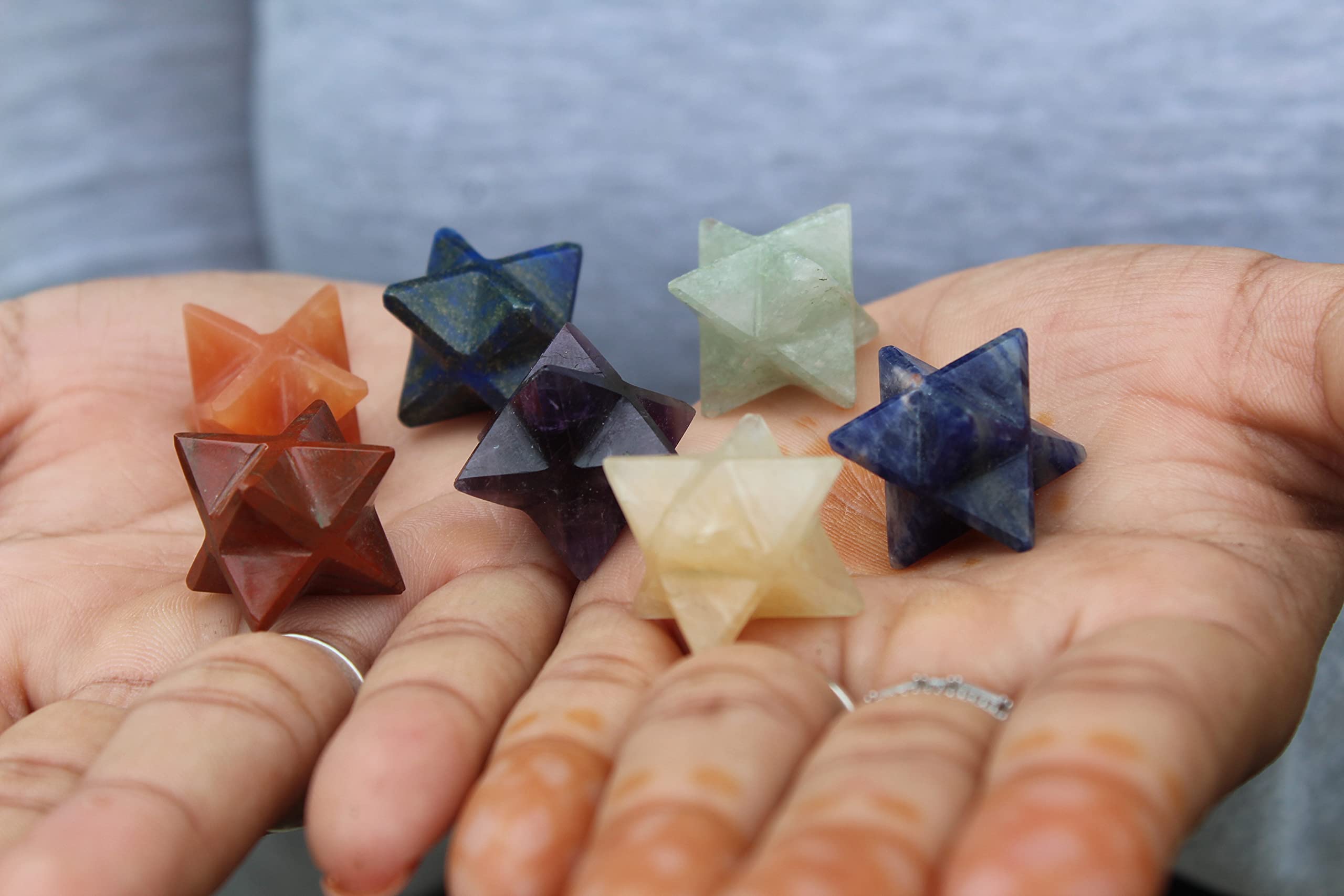 Mua Jet Lot of 7 Chakra Star Merkaba Sacred Geometry Free Booklet ...