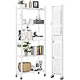Amazon.com: DEANIC 5-Shelf Folding Bookcase with Wheels, Rolling ...