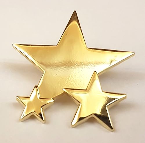 Gold Star Pin badge - Pack of 10: Amazon.co.uk: Office Products