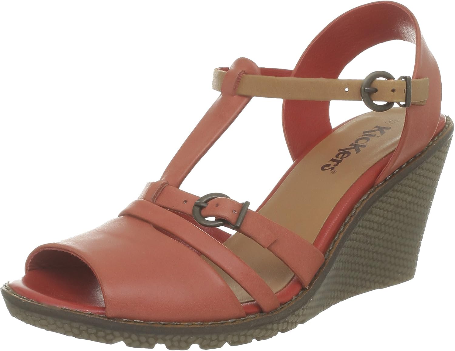 Kickers Helite, Sandales femme - Rouge (Rouge Marron Clair), 37 EU ...