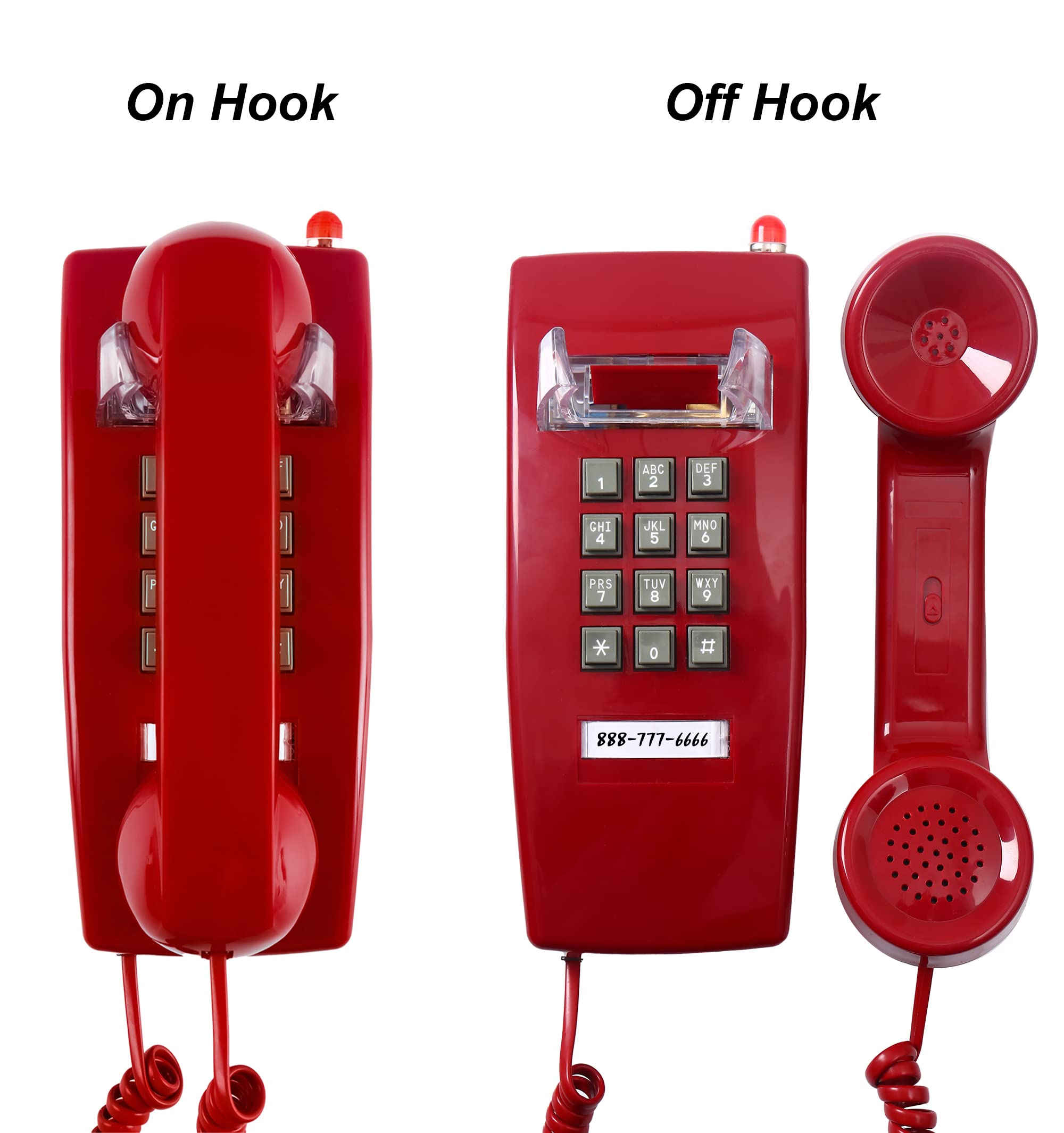 Mua Traditional Red Wall Phones for Landline Mechanical Ringing ...