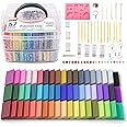 Polymer Clay, Shuttle Art 57 Colors Oven Bake Modeling Clay, Creative Clay Kit with 19 Clay ...