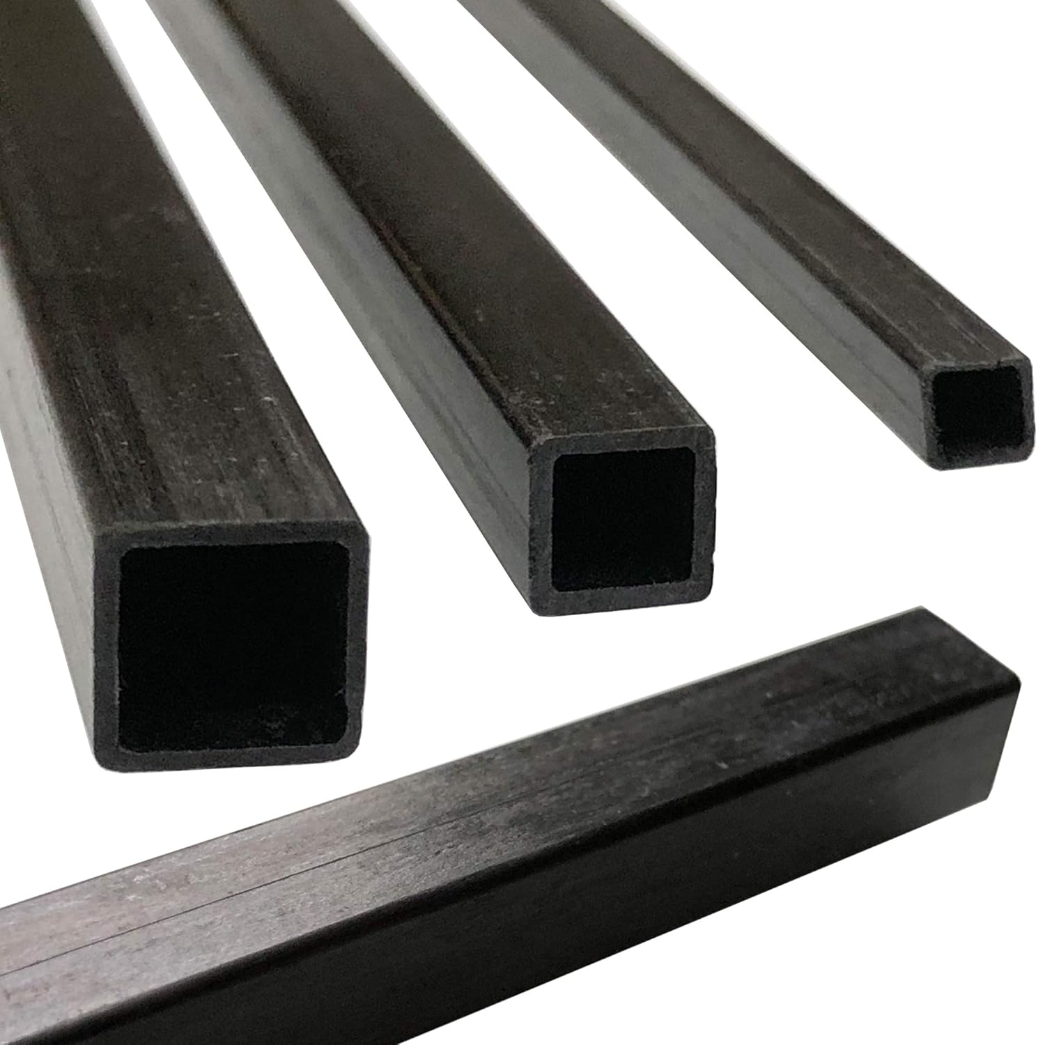 Amazon.com: (2) Pultruded Square Carbon Fiber Tube - 10mm x 10mm x ...