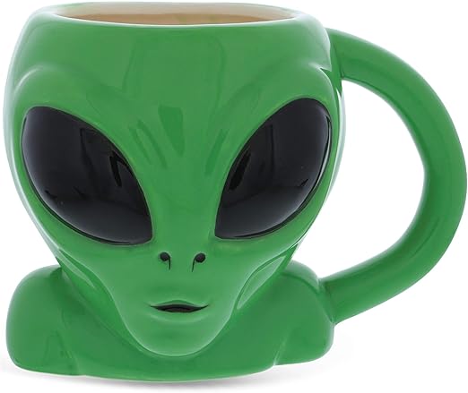 Amazon.com: Mugniv Green Alien Cartoon Novelty Mug: Ceramic Cute Coffee ...