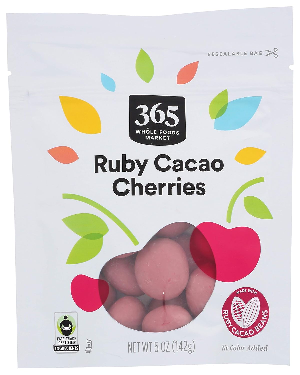 Amazon.com : 365 by Whole Foods Market, Ruby Cacao Cherries (Chocolate ...