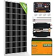 Amazon.com : ECO-WORTHY Solar Panel Kit with Battery and Inverter : 100 ...