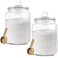 Amazon.com: 2 Sets 70 oz Bath Salts Glass Jar - Bath Salt Container ...