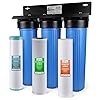iSpring WGB32BM 3-Stage Whole House Water Filtration System w/ 20-Inch ...