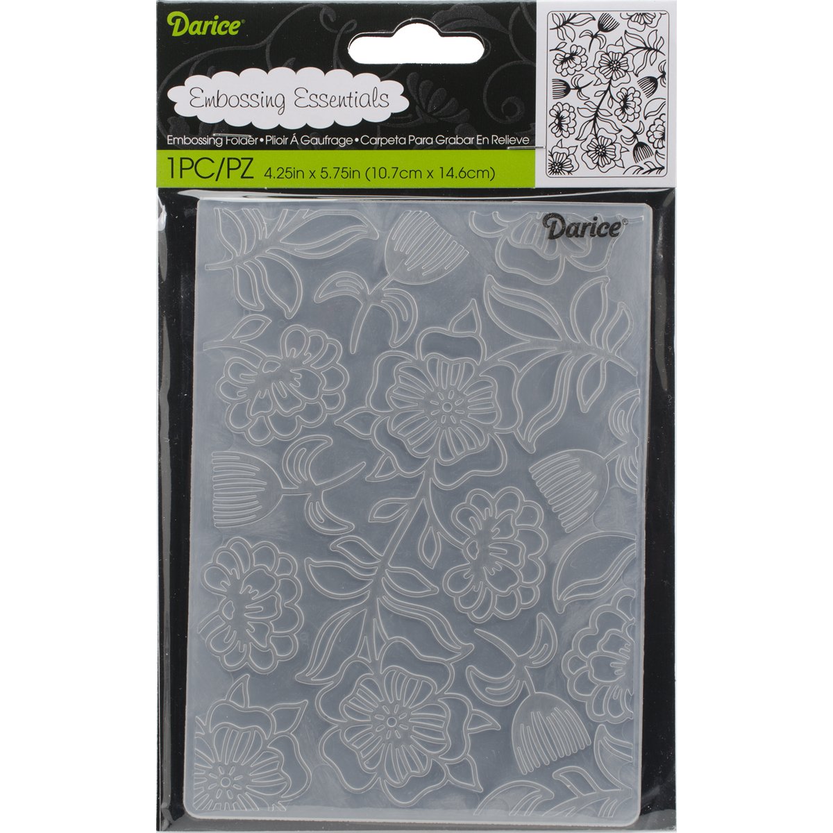 Amazon.com: Darice Embossing Folder, 4.25 x 5.75, Floral Whimsy: Arts ...
