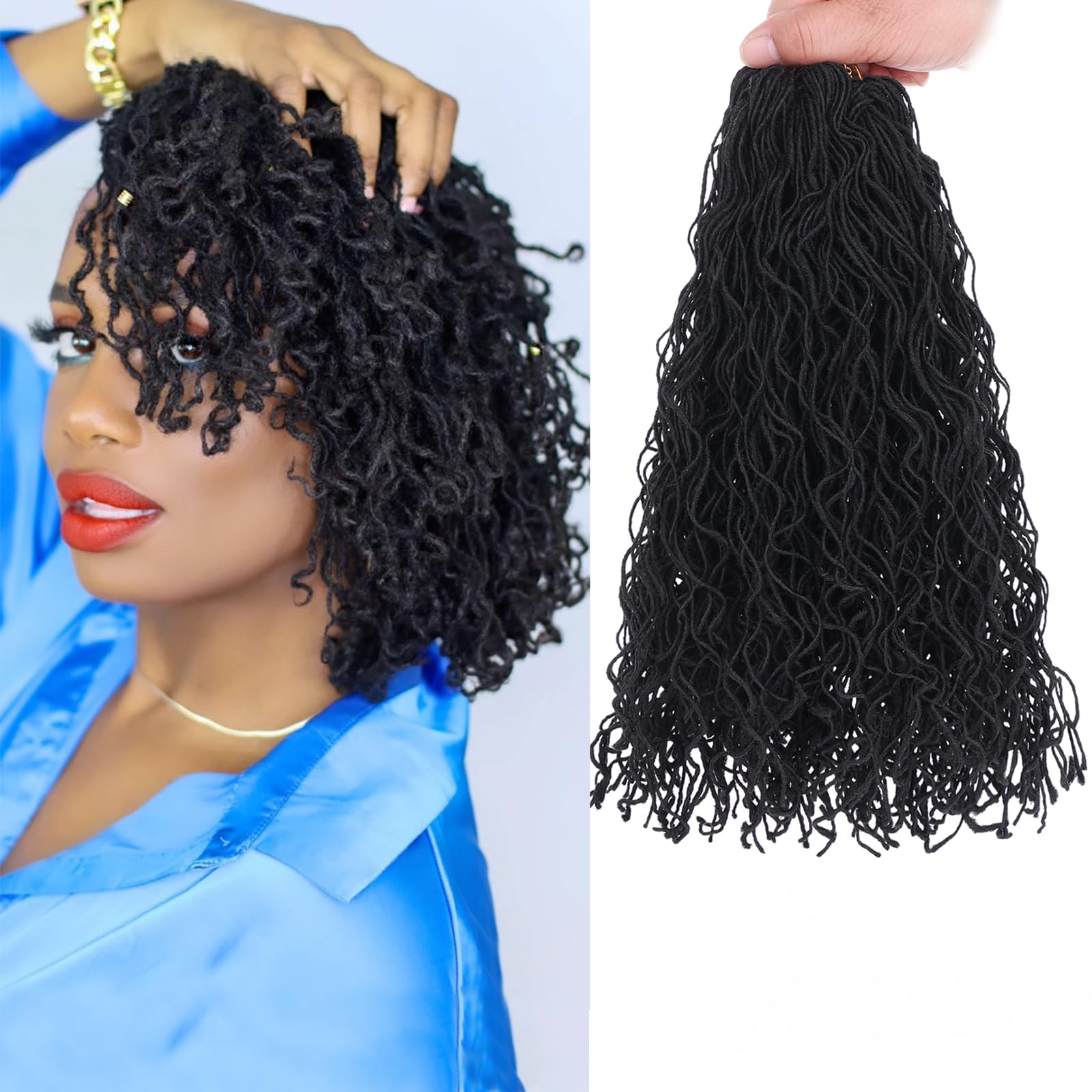 COOKOO 8 Packs 12 Inch Mini Locs Synthetic Crochet Twisted Hair Ombre ...