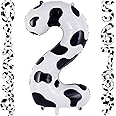 Amazon.com: Cow Print Number 2 Balloon, Large 40 Inch Cow Number ...