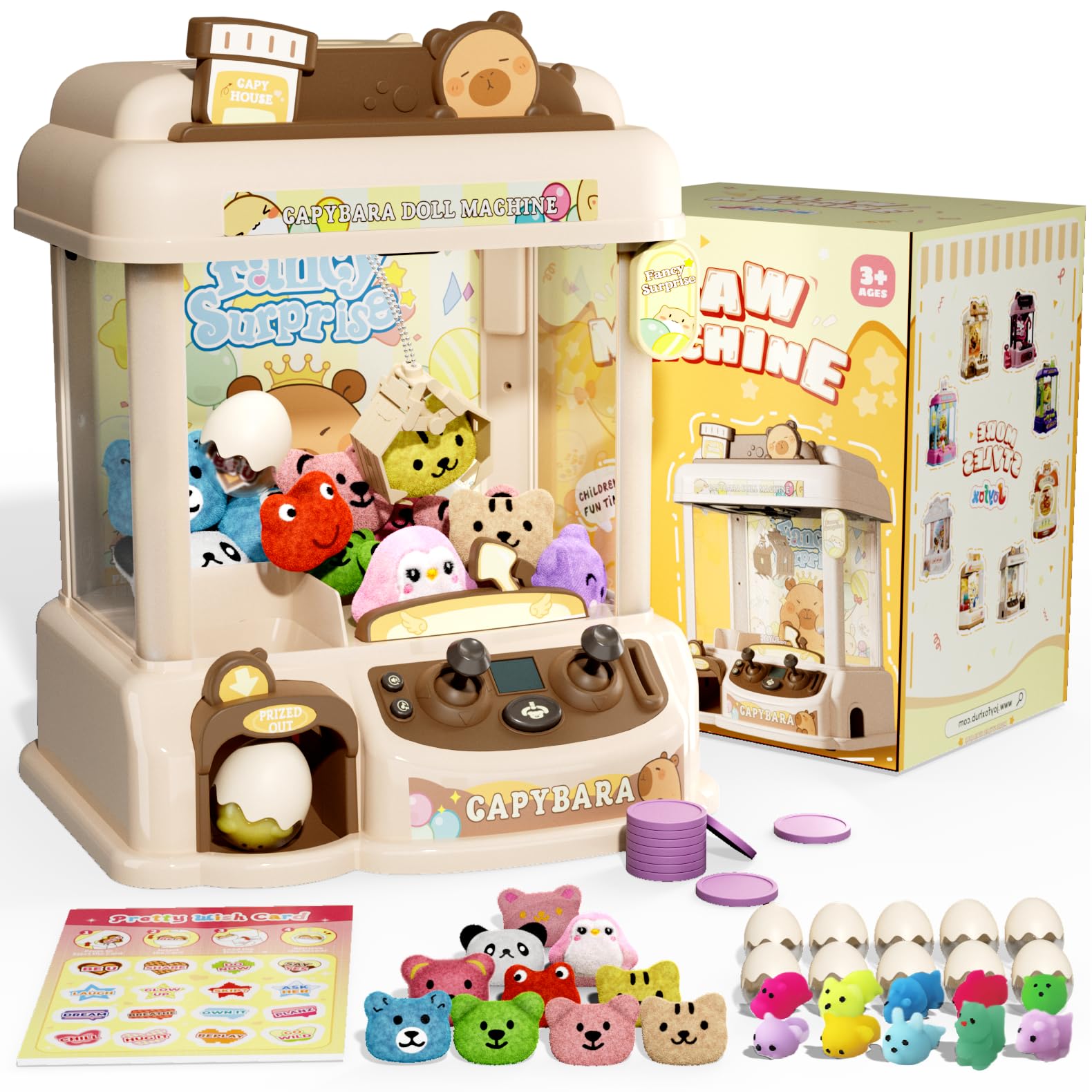 Claw Machine for Kids, Capybara Mini Machine for Age 3+, Toy Claw ...