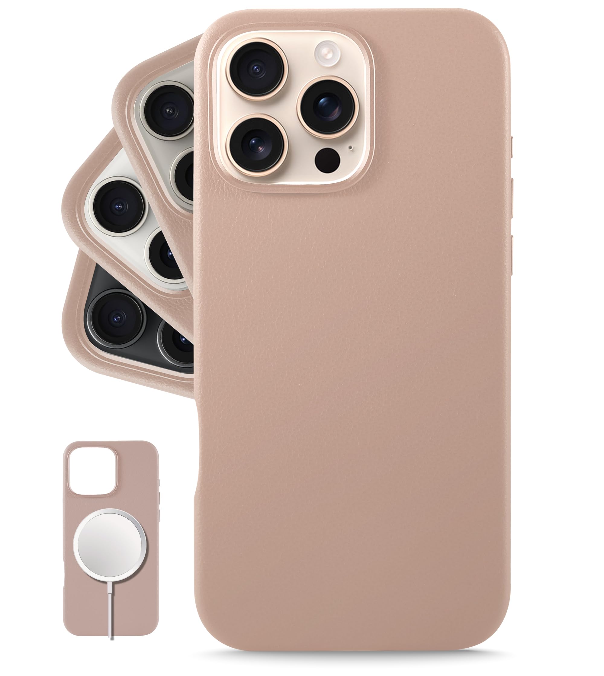 LONLI Classic - for iPhone 16 Pro Leather Case - European Genuine Vele ...