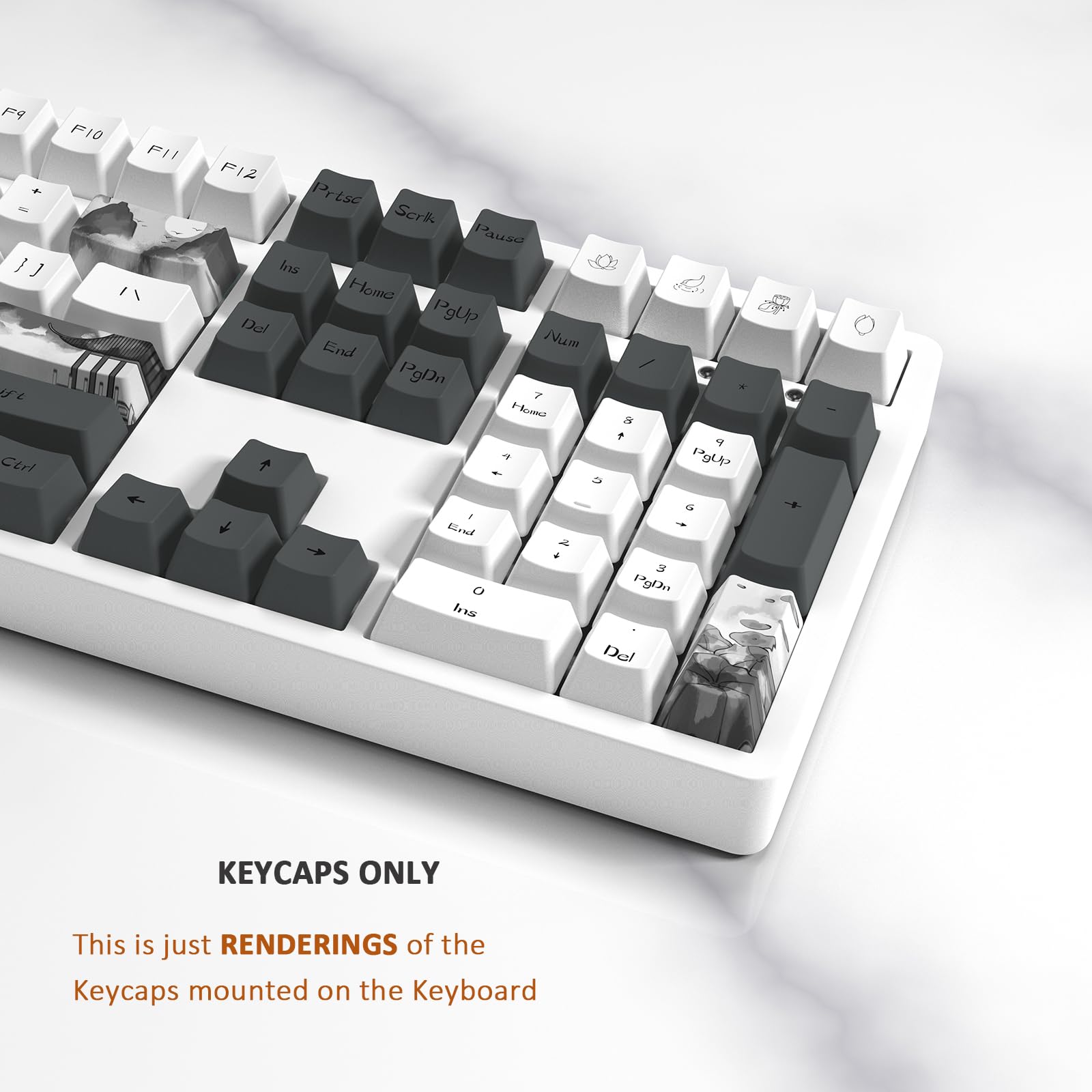 Mua MOLGRIA Ink Lotus Keycaps, 140 Set Custom Keycaps for Gaming ...