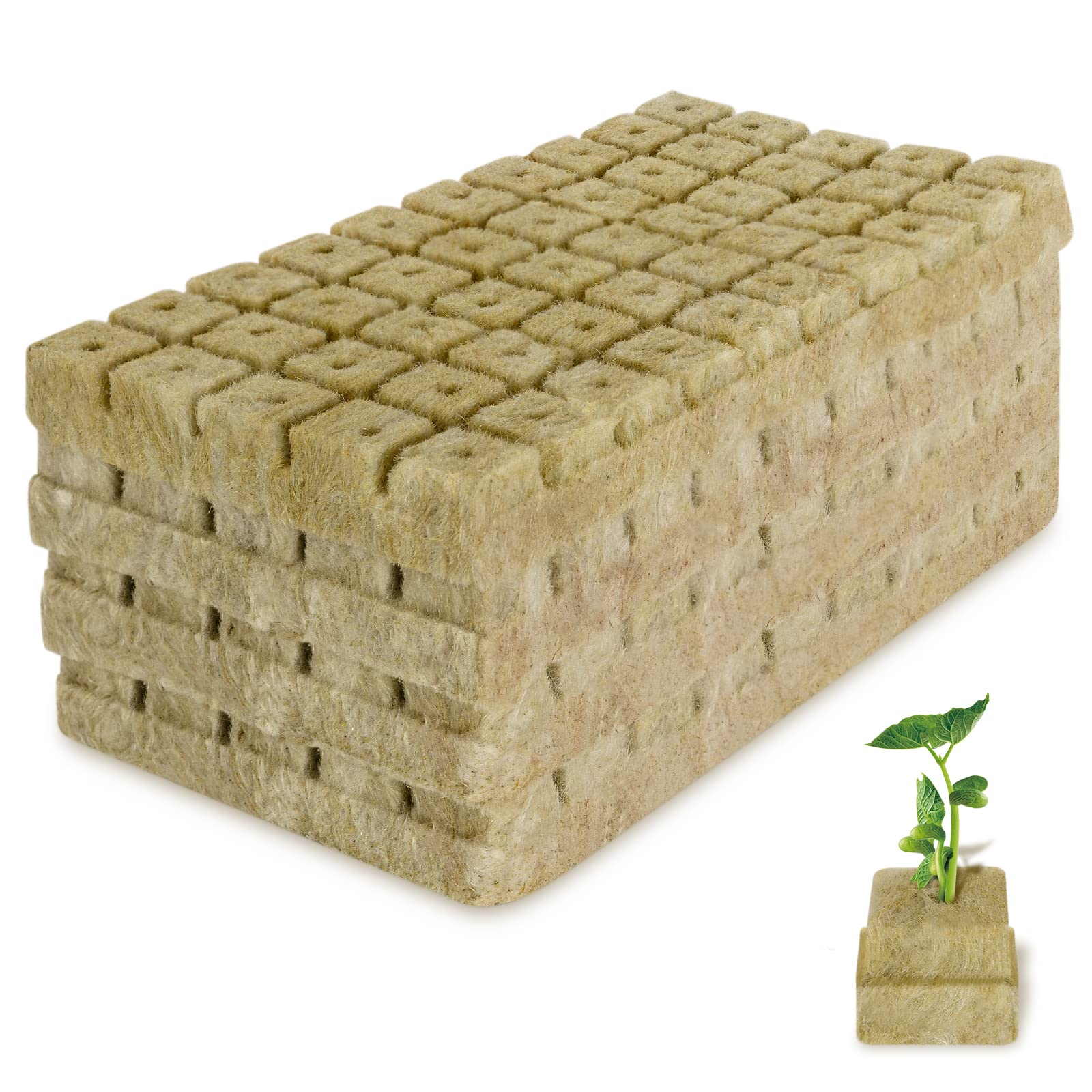Mua Jowlawn 1" Rockwool Cubes for Hydroponics - 4 Sheets Rockwool Grow ...