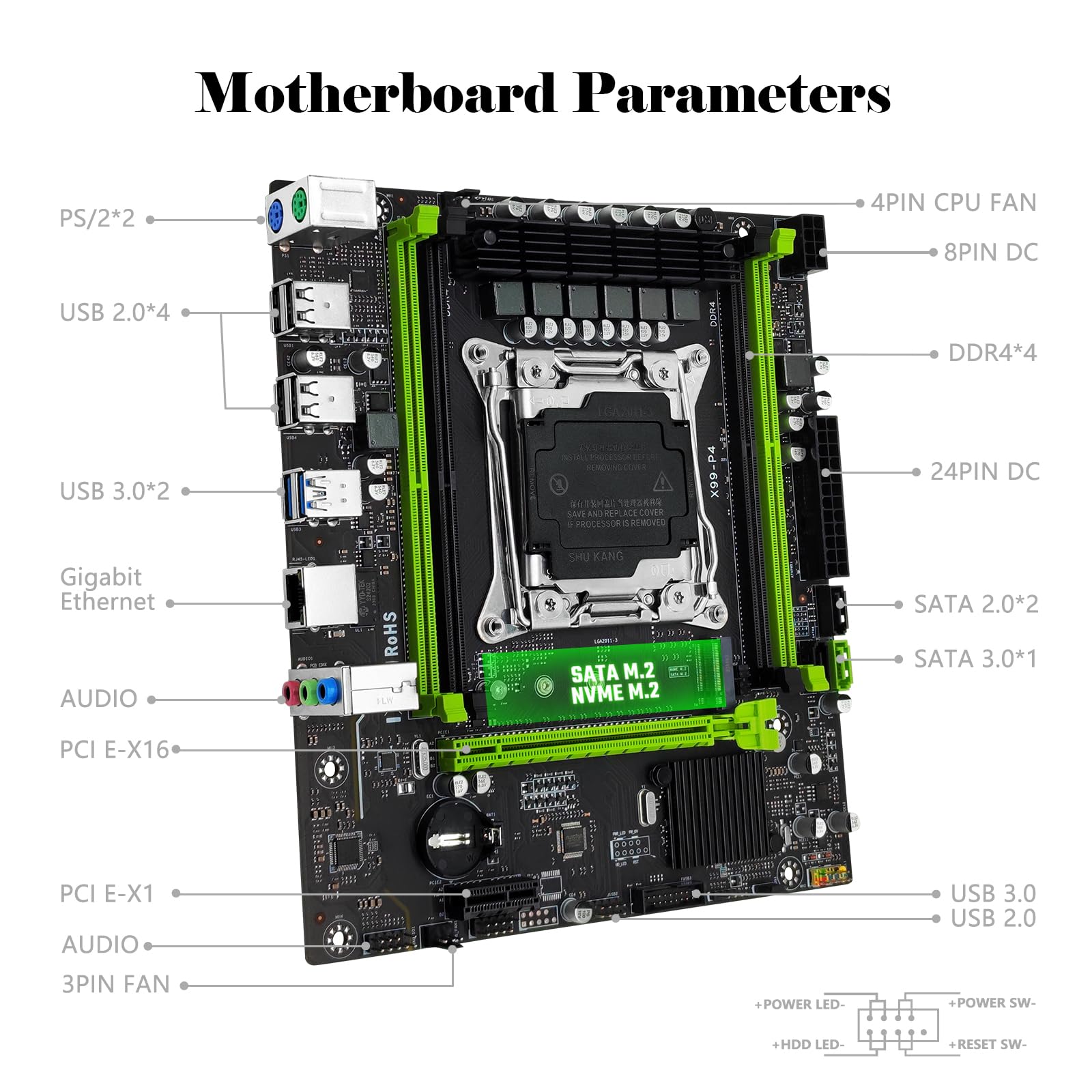 Mua SHANGZHAOYUAN X99 P4 Motherboard LGA 2011-3 Motherboard for E5 V3 ...