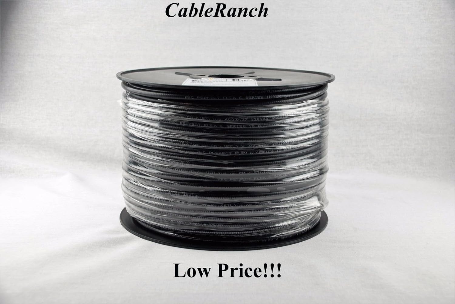 500 FT PPC PERFECTFLEX BROADBAND RG6 COAXIAL CABLE BLACK TRISHIELD ...