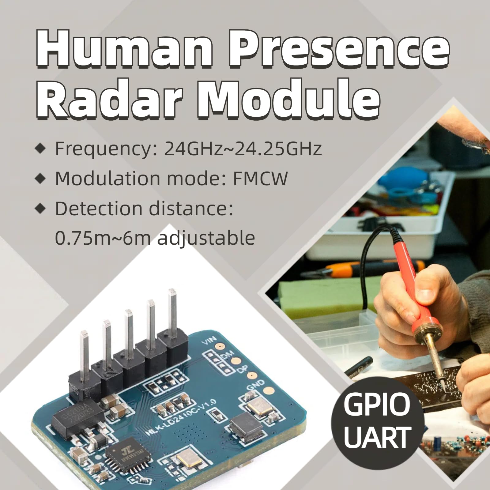 Mua EC Buying LD2410C Sensor Module HLK-LD2410 Human Presence Radar ...